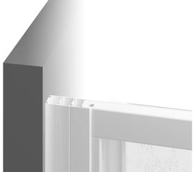 Ravak APSV pevná vanová stěna 80x137 cm Profil: Bílá, Sklo: Rain