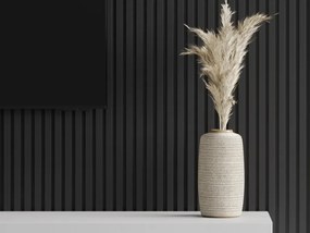Mexen Lam-F, akustické stěnové lamely 275 × 31,5 cm, filc 6 mm, černá matná, S105-275317-2812-053
