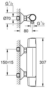 GROHE 1022172432 - Termostatická sprchová baterie PRECISION TREND černá