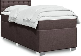 Box spring postel s matrací tmavě hnědá 90x190 cm textil 3288060