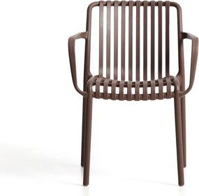 Hnědá plastová zahradní židle Isabellini – Kave Home