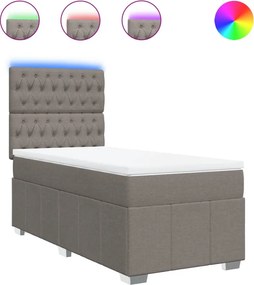 Box spring postel s matrací taupe 100 x 200 cm textil 3293890