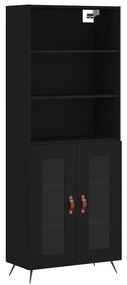 vidaXL Skříň highboard černá 69,5 x 34 x 180 cm kompozitní dřevo