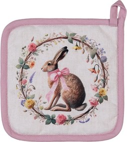 Chňapka - podložka zajíc s květy Easter Whispers Collection - 20*20 cm