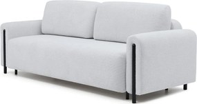 Šedá rozkládací/s úložným prostorem pohovka z textilie bouclé 244 cm Arcadova – ELTAP