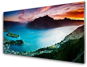 akrylový obraz Poloostrov Hory Krajina 120x60 cm