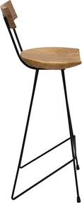 Barové stoličky 2 ks masivní teak 285205