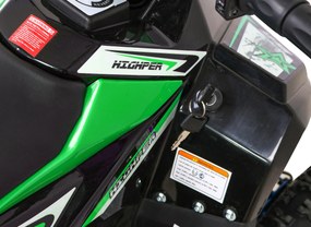 Ramiz Čtyřkolka na baterie E-STAR zelená 35 km/h + motor 1000W + nafukovací kola + nastavení sedadla