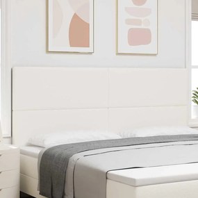 Čelo postele Krémová 200 cm Žebrovaná látka 3337738
