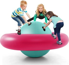 Costway Nafukovací kupolová houpačka pro děti 223 cm velká dětská houpačka