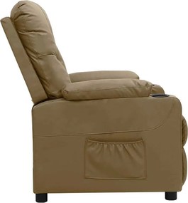 Polohovací křeslo cappuccino umělá kůže 339124