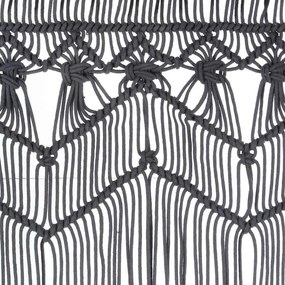 Macramé závěs antracitový 140 x 240 cm bavlna 323994