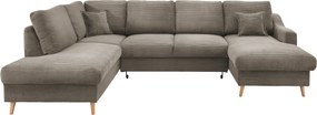XXXLutz SEDACÍ SOUPRAVA, textil, šedavě hnědá P & B - Sedací soupravy - 002310004998