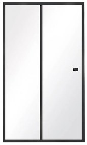 BESCO Boční panel ke sprchovým dveřím DUO SLIDE BLACK BARVA rámu - Černá, Rozměr A - 90 cm, Rozměr C - 195 cm, Směr zavírání - Univerzální Levé / Pravé, Výplň - Čiré bezpečnostní sklo - 6 mm BCDUOSL90PSBC