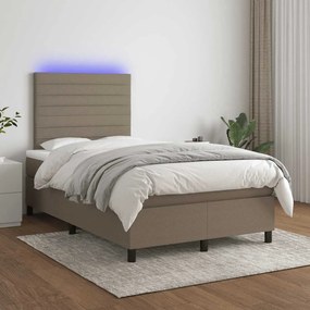 Box spring postel s matrací a LED taupe 120x190 cm textil 3270208