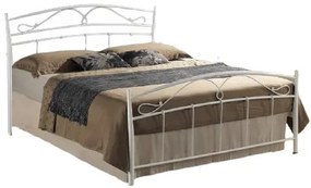 Signal Kovová postel SIENA 140 x 200 cm barva bílá