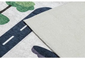 Dywany Luszczow Dětský kusový koberec BAMBINO 2223 pratelný Ulice, auta, protiskluz, krém Rozměr koberce: 80 x 150 cm