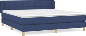 Box spring postel s matrací modrá 160x200 cm textil 3126819