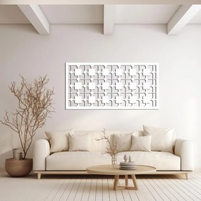 dřevo života Dřevěný dekorační panel na stěnu CROSS II Rozměry (cm): 40x80, Barevný vzor: Bílá