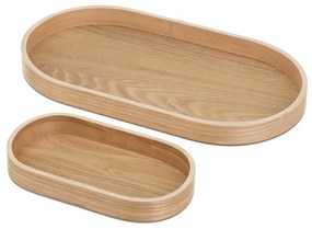 Dřevěné dekorativní tácy v sadě 2 ks 20x37 cm – Casa Selección