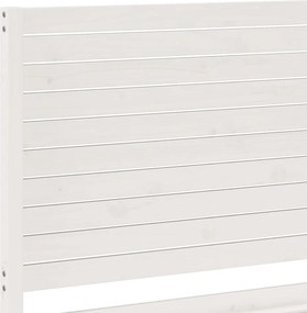 Prodloužený rám postele bez matrace bílý 180 x 220 cm masiv 3309318