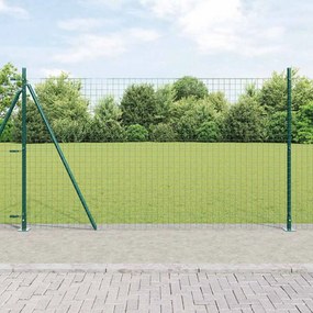 Plotový sloupek s betonovým základem 52 ks Zelená 3350234