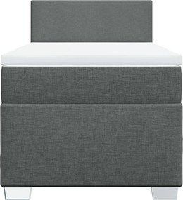 Box spring postel s matrací tmavě šedá 90x190 cm textil 3285737