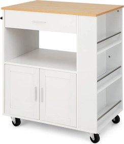 Costway Kuchyňský vozík na kolečkách servírovací vozík s pracovní