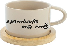 NEMLUVTE NA MĚ - krémový hrníček makronka 200 ml