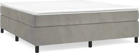 Box spring postel s matrací světle šedá 160x200 cm samet 3144687