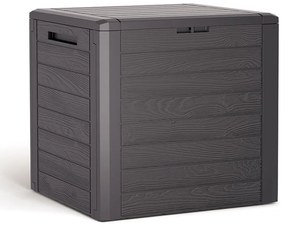 PROSPERPLAST Zahradní box WOODEBOX umbra 58,5cm - 140L