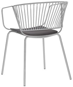 Sada 2 kovových židlí stríbrná RIGBY Beliani
