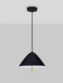 Matně černé kovové LED závěsné svítidlo s kovovým stínidlem ø 40 cm Oros – Nova Luce