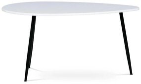AUTRONIC Konferenční stůl, MDF deska, bilý matt, černý kov AF-3012 WT