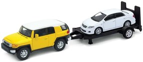 Welly Autovlek Toyota FJ Cruiser + Toyota Corolla 1:34