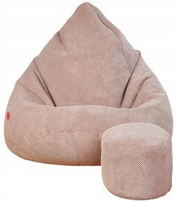 Supplies sedací pytel DOT RELAX z plyšoviny - růžová barva