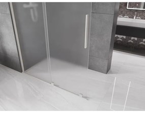 Mexen Velar, sprchová zástěna s posuvnými dveřmi Walk-in 150 x 200 cm, 8mm sklo námraza, broušená ocel, 871-150-000-33-97