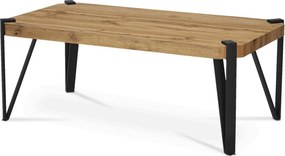Konferenční stolek MDF divoký dub, kov černý mat (110 x 60) cm Divoký dub