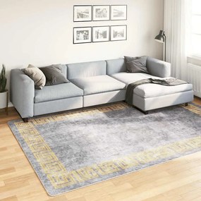 Koberec pratelný 190 x 300 cm šedý 337938