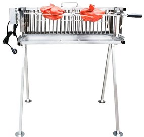Nerezový gril na kuře, kýtu a pečeni / 2x rotisserie ug grill