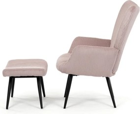 Relaxační křeslo AK-L7285 PINK6, manšestrová látka, růžová (70 x 81) cm