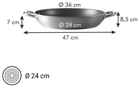 Pánev GrandCHEF ø 36 cm, 2 úchyty