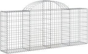 Klenuté gabionové koše 13ks 200x30x80/100 cm pozinkované železo 3146100