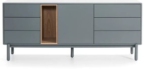 Modro-šedá nízká komoda 180x76 cm Corvo – Teulat