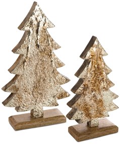 DEKORAČNÍ FIGURKA WOOD1 SADA 2KS 16X28 CM VÍCEBAREVNÁ