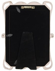 Růžový fotorámeček Hilde s květinovým dekorem – 10x15 cm