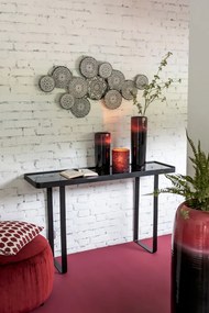Keramická černo-červená váza Transition - Ø 15*35 cm