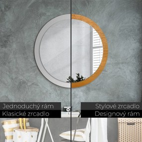 Kulaté zrcadlo s dekorem Kovový povrch fi 90 cm