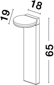 NV 9131202 Venkovní nástěnné svítidlo POSEN antracitový hliník a akrylový difuzor LED 10W 3000K 200-240V 113st. IP65 - NOVA LUCE