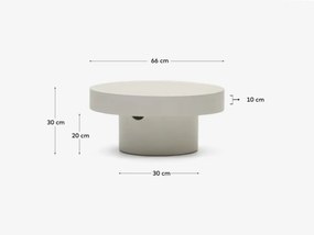 Konferenční stolek blava ø 90 cm bílý MUZZA